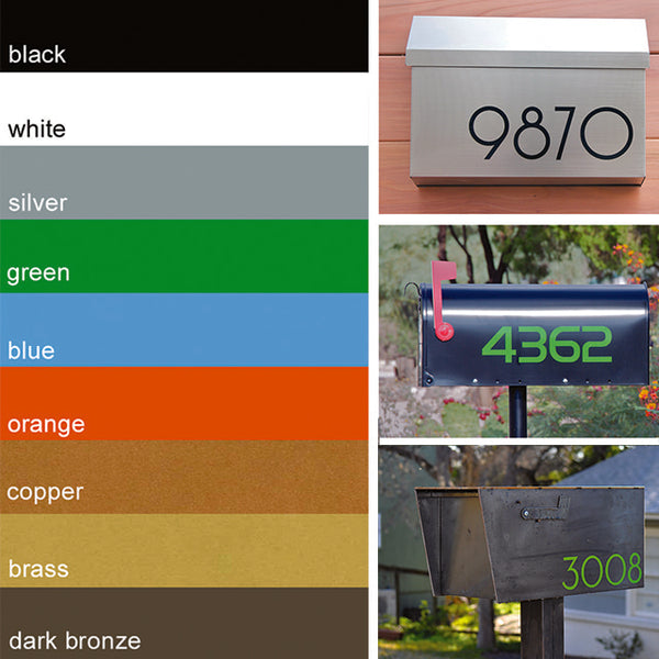 Ready to ship Black and Brushed Aluminum House Numbers and Symbols ...