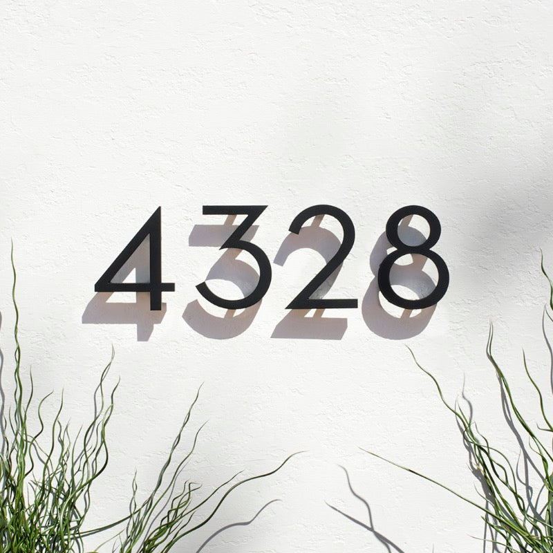 Ready to ship Black and Brushed Aluminum House Numbers and Symbols ...