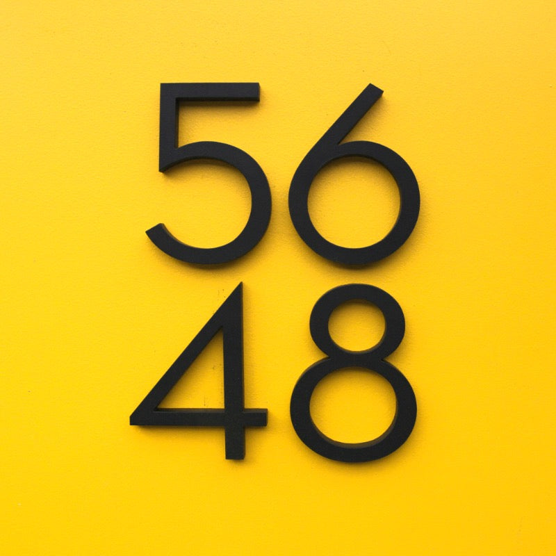 Ready to ship Black and Brushed Aluminum House Numbers and Symbols ...