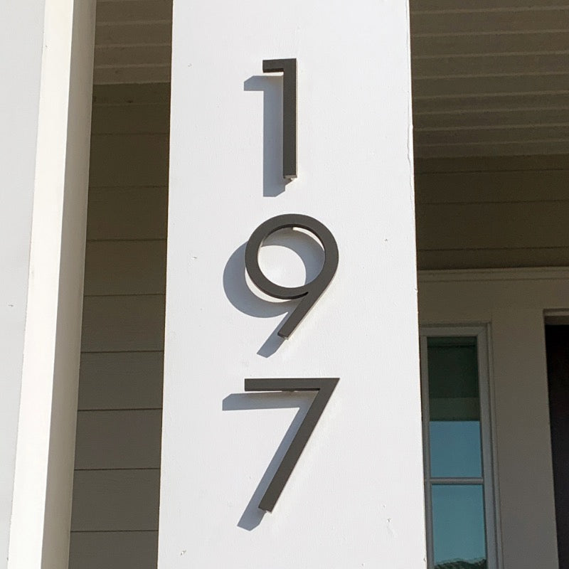 Ready to ship Black and Brushed Aluminum House Numbers and Symbols ...