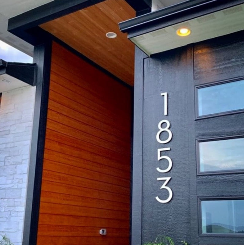 Ready to ship Black and Brushed Aluminum House Numbers and Symbols ...
