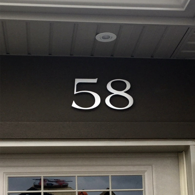 Ready to ship Black and Brushed Aluminum House Numbers and Symbols ...