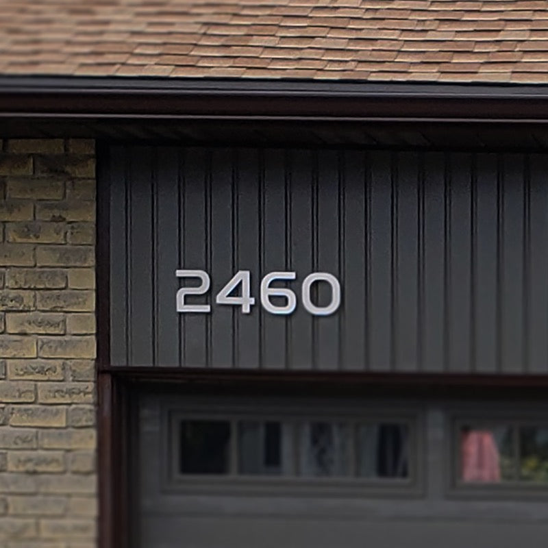 Ready to ship Black and Brushed Aluminum House Numbers and Symbols ...