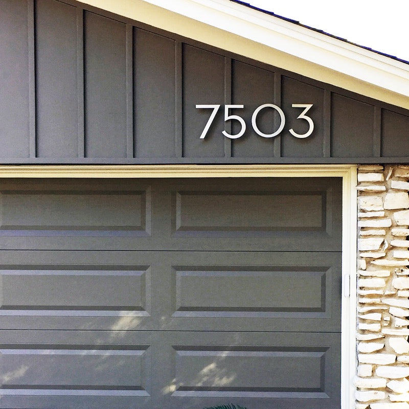 Ready to ship Black and Brushed Aluminum House Numbers and Symbols ...